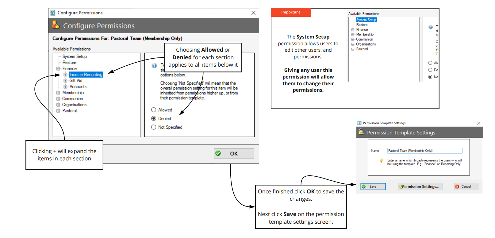 User Permissions – Omega